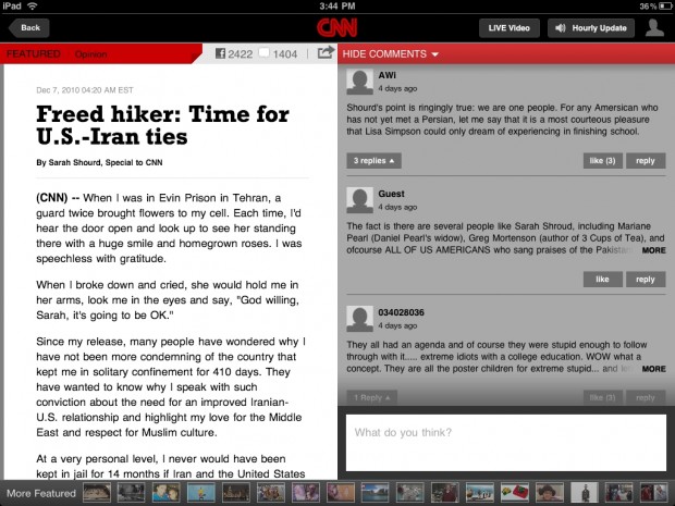 CNN for iPad now available on the App Store