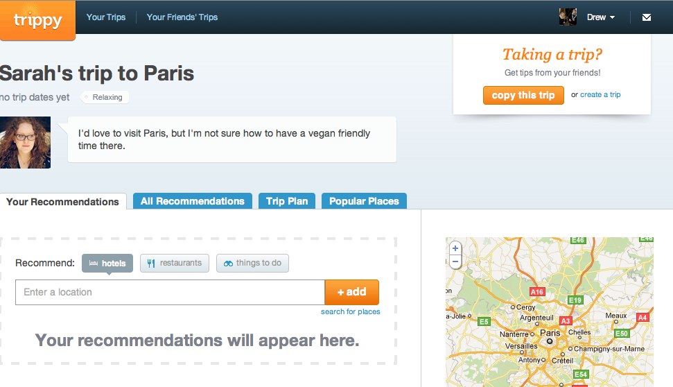 Trippy lets your Facebook friends help plan your next vacation
