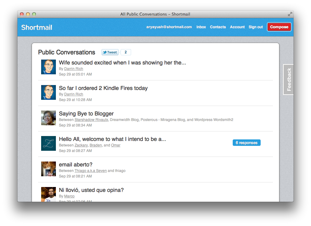 Shortmail update brings open conversations, Markdown support and more