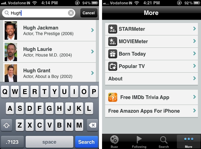 IMDb Buzz for iPhone serves up the latest in entertainment news - Apps