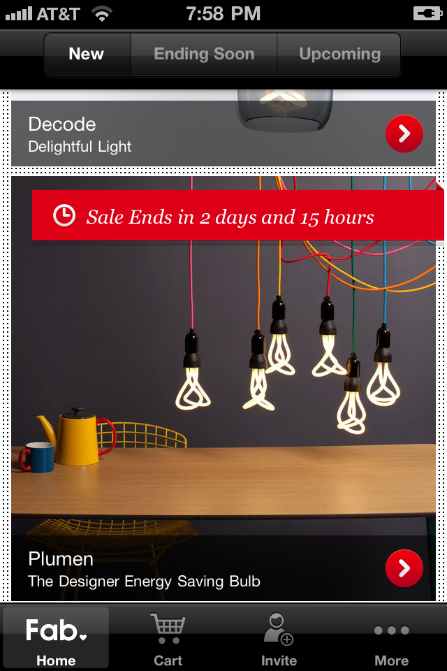 Fab.com launches its first mobile app and announces 750K users and counting