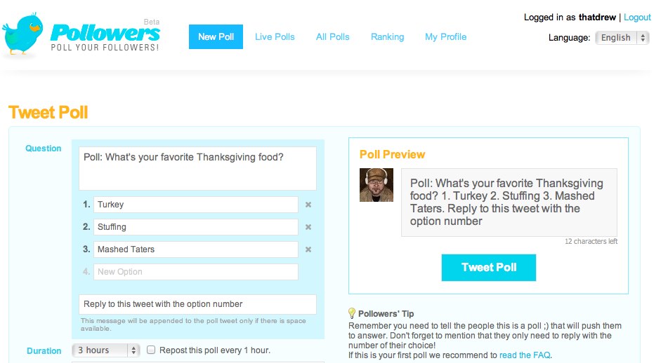 Pollowers Turns Tweets Into Poll Answers