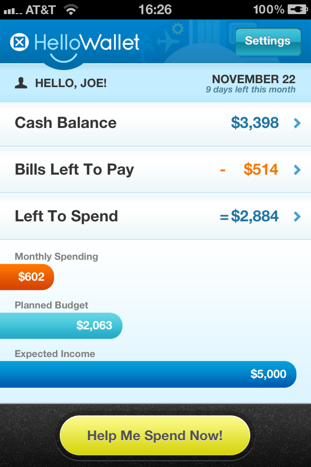 HelloWallet is a Brilliant Personal Finance App