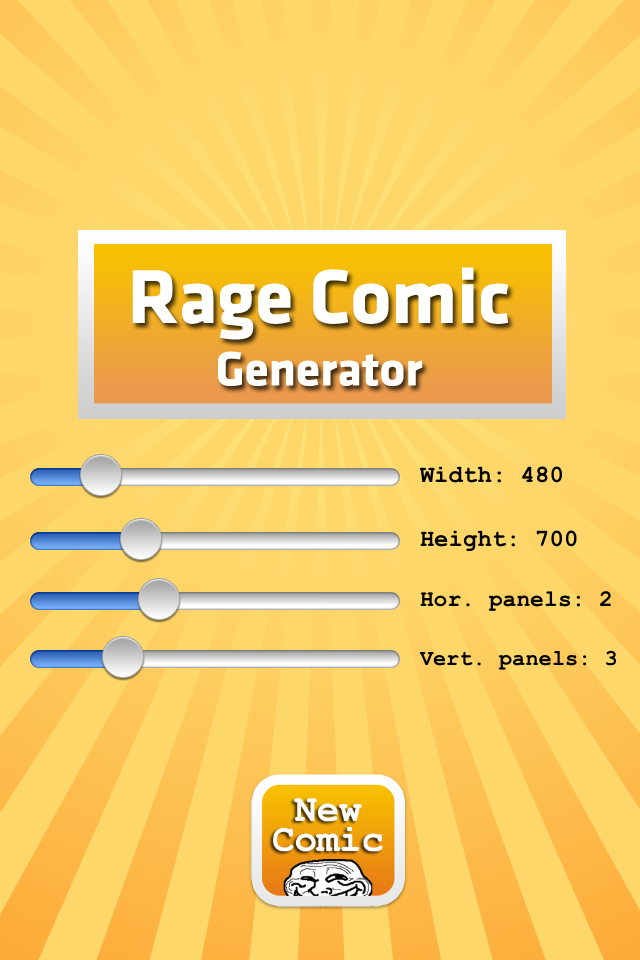 Create your very own Rage Comic on the fly with this generator for iOS