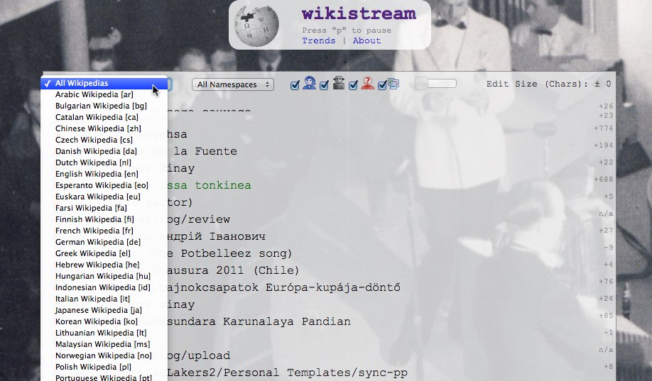 Watch Wikipedia Activity Stream In Real-Time