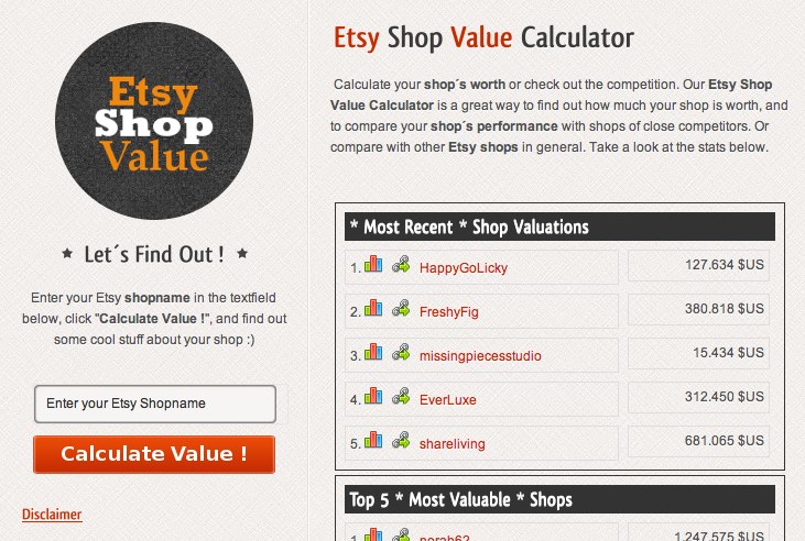 Etsy Shop Value Calculator Shows Your Store's Worth