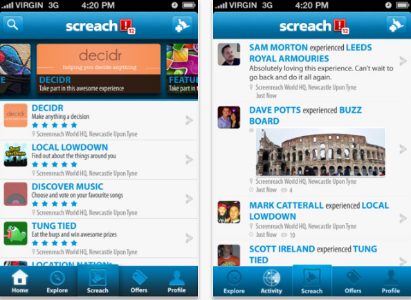 Screach App: A Social Network for Interactivity