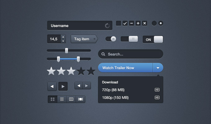 13 Free PSD UI Kits for Designers