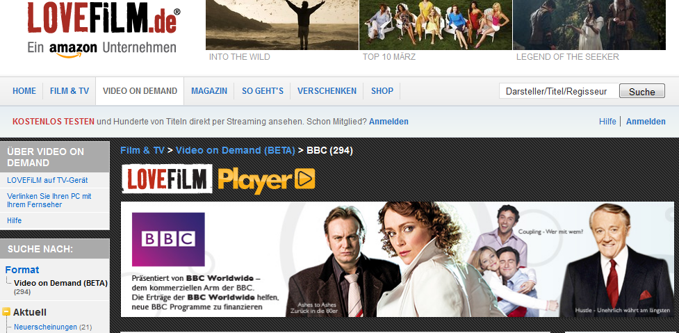 LoveFilm Brings BBC Programming to Germany