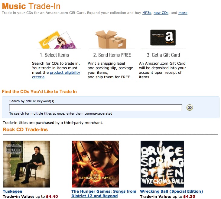 Amazon Now Lets You Trade In Your Old CDs [Updated]