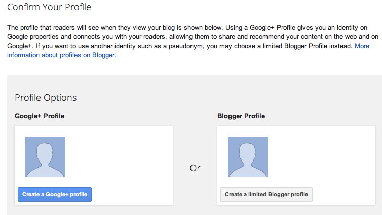 Google's Blogger Updates Its Signup Flow