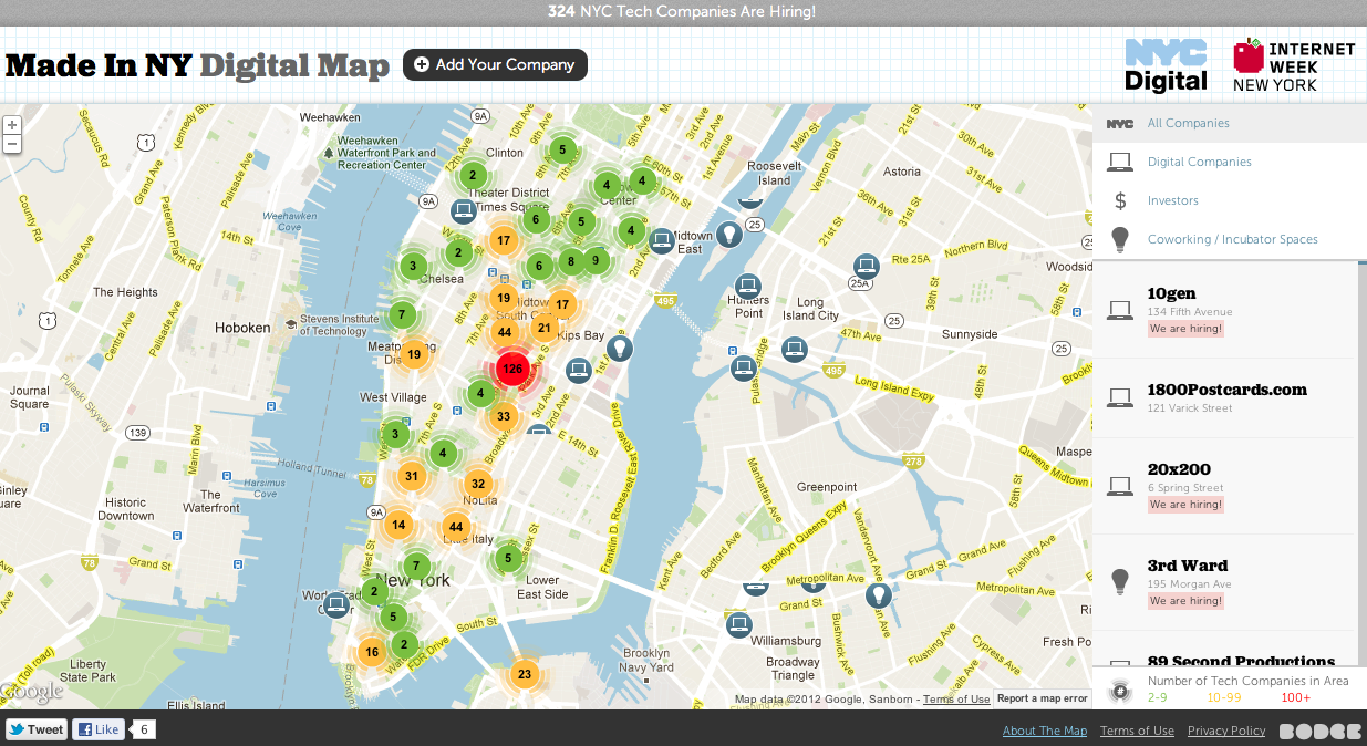 NY Mayor Bloomberg Announces Made in NY Digital Map