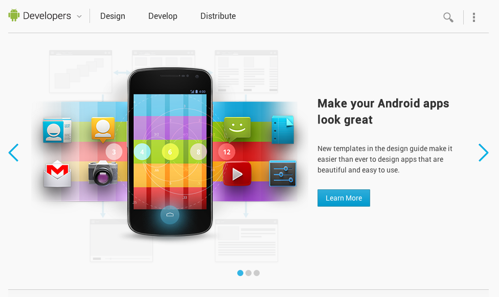 Android Developers Site Gets a Streamlined Redesign