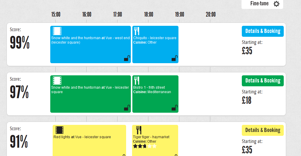 Timista: A Web App to Help Decide What to Do in London
