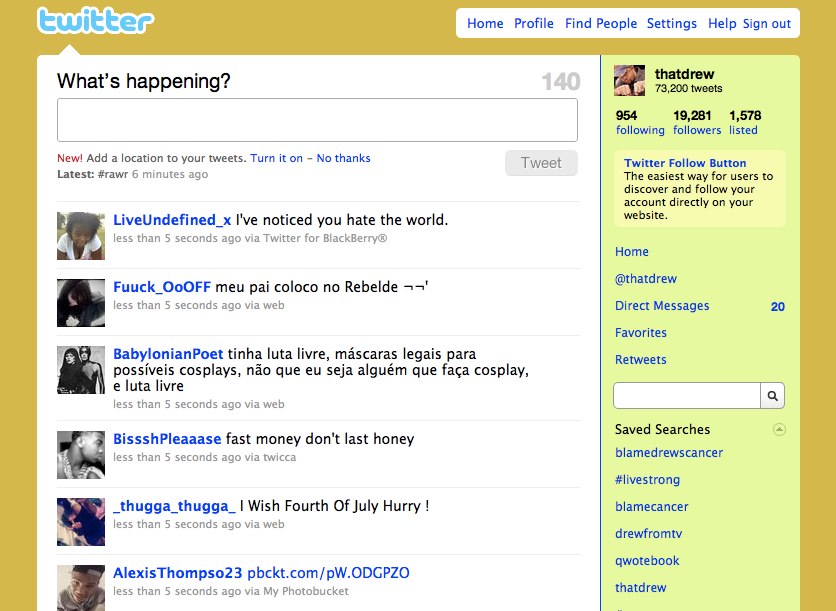 Check Out The Old Twitter Public Timeline