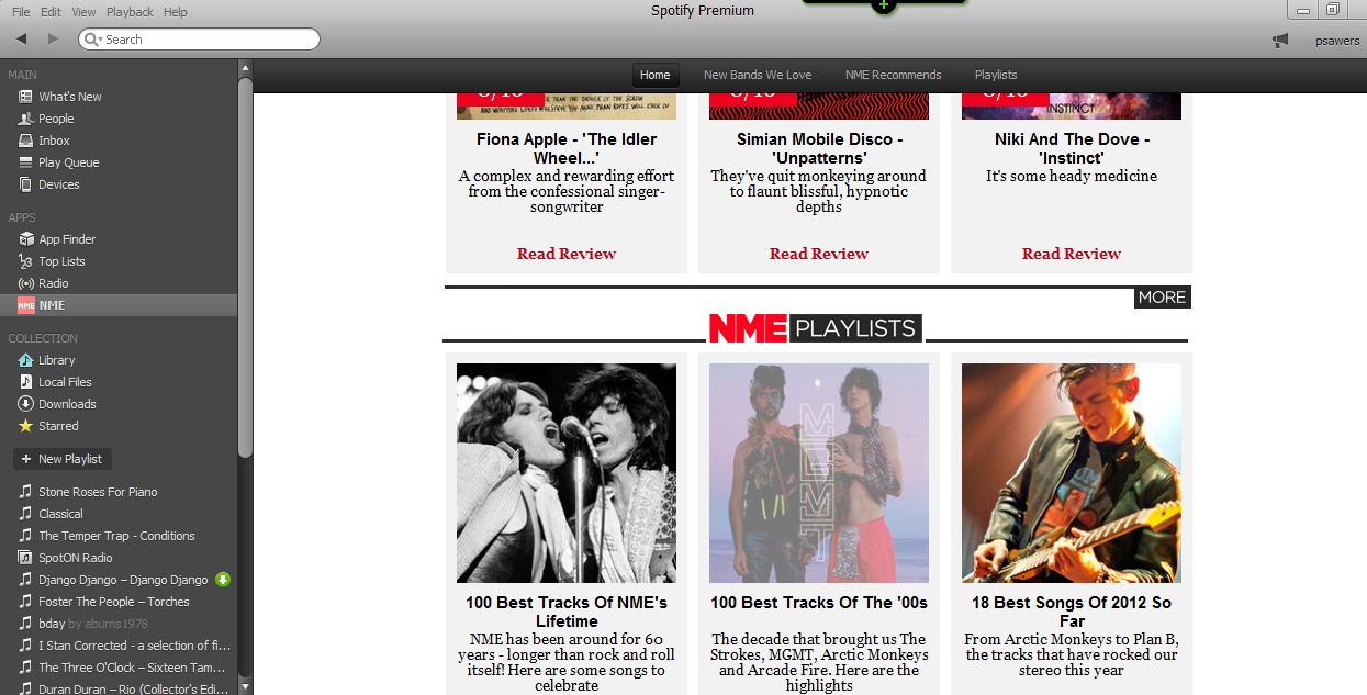 NME Launches Spotify App