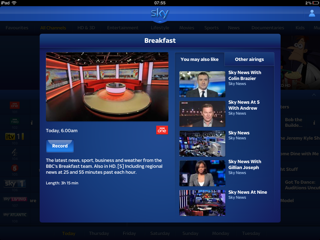 Sky Overhauls its Sky+ iOS App, Adds Remote Control Features and More