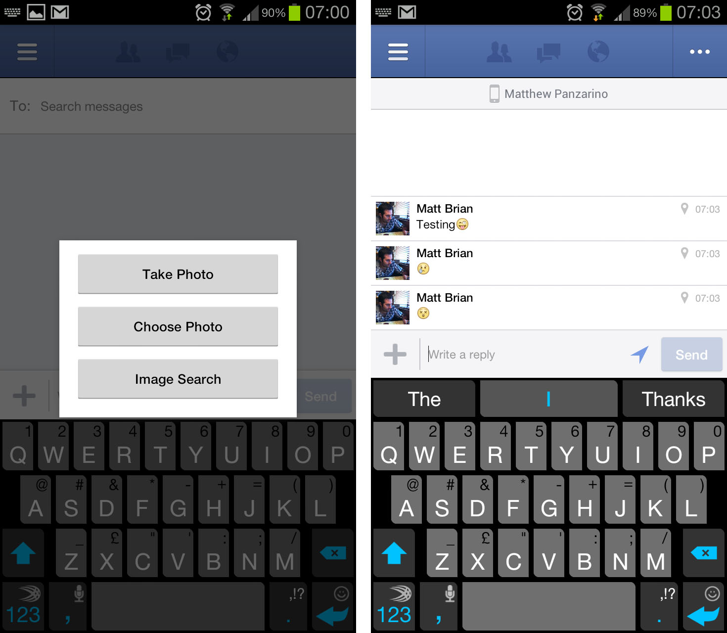 Facebook's Android App Update Adds Photos and Emoji to Messages