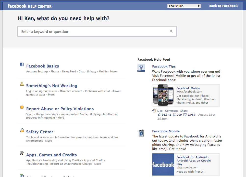 Facebook Giving Better Answers With Redesigned Help Center