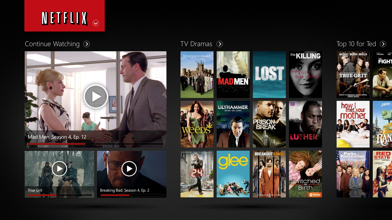 Netflix Debuts On Windows 8 Tablets & PCs