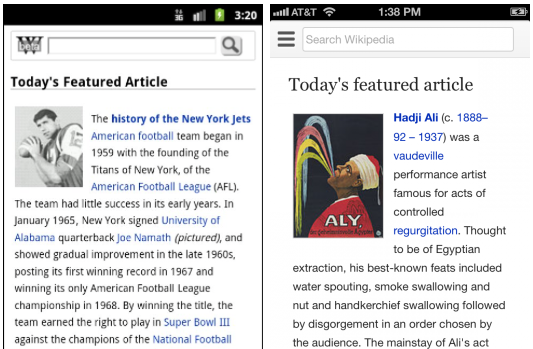 Wikipedia Redesigns its Mobile Site, Emphasizing Typography
