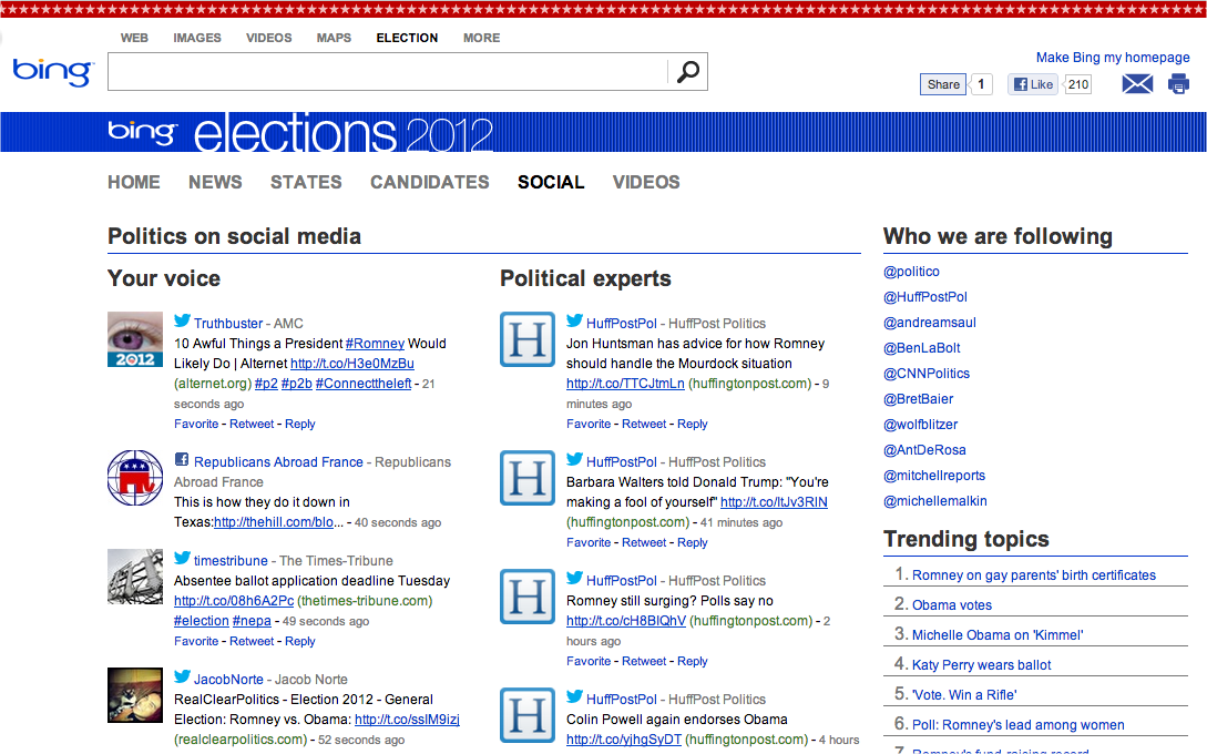 Microsoft Launches Bing Elections To Curate Your Political News