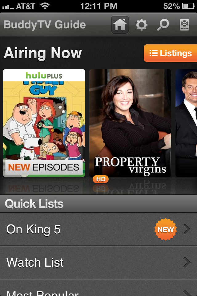 BuddyTV Guide's iOS App is Now Listing Hulu Plus' Content