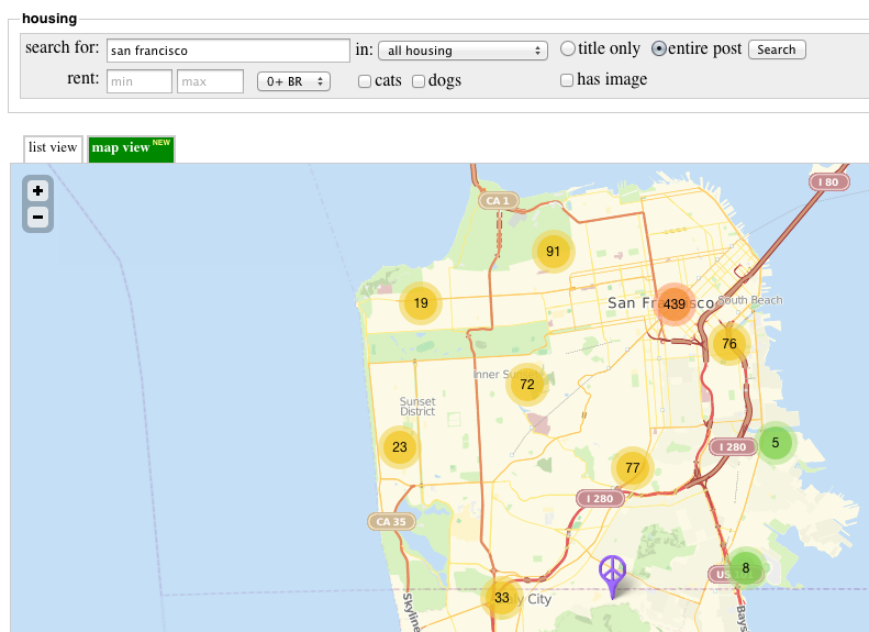 Craigslist Rolls Out New Map View Feature for Apartment Searches