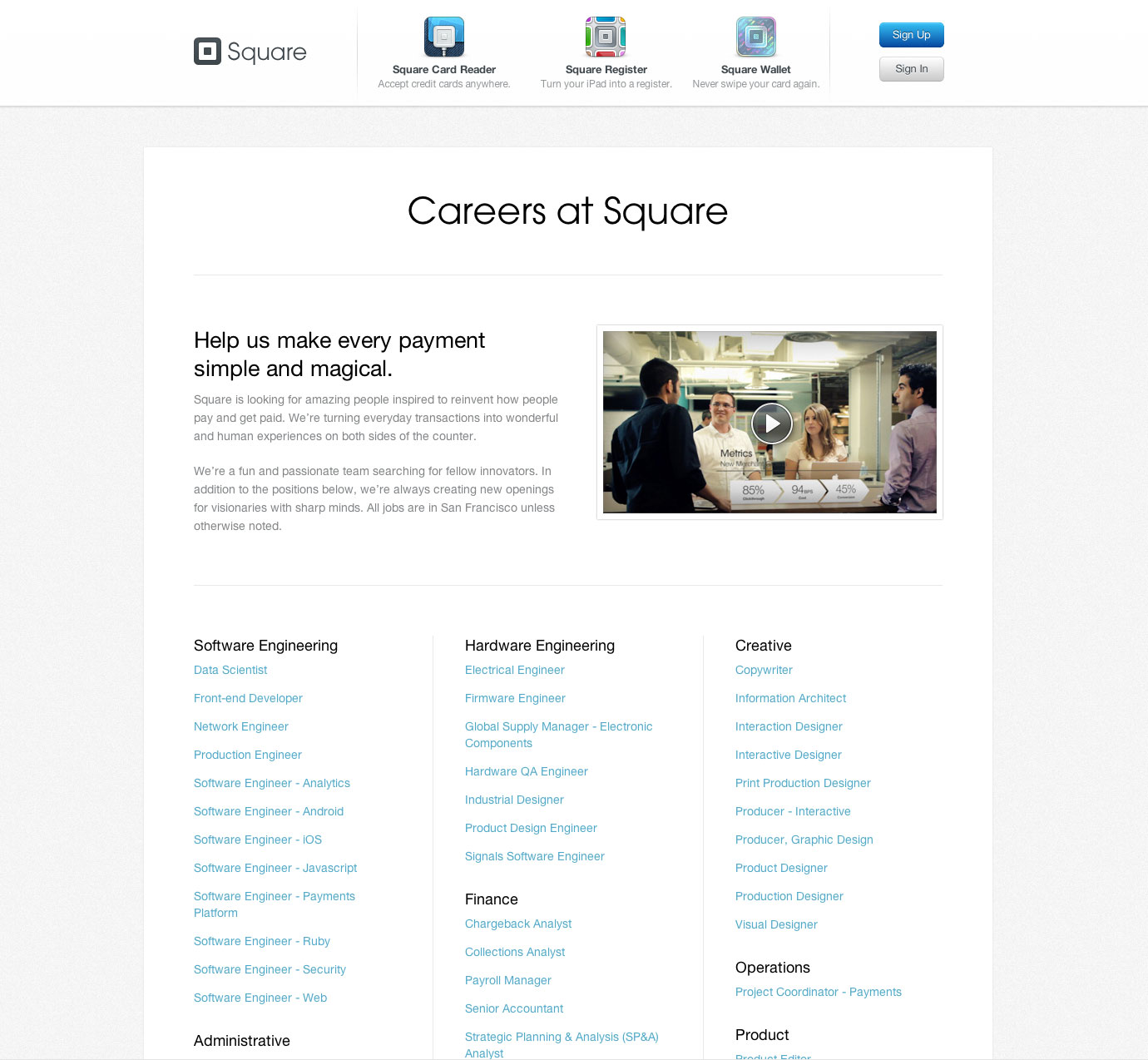 Square Relaunches Its Career Section To Bring In More Talent