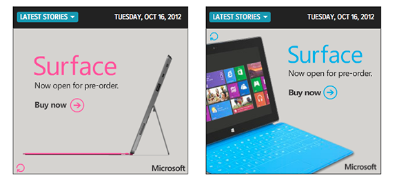 Microsoft Pushes Surface Banner Ads Suggesting Preorders May Open Soon