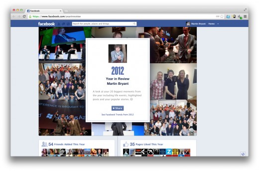 Facebook Lets You See Your 20 Biggest Moments of 2012
