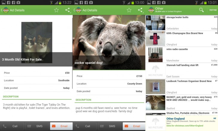 Classified Site Gumtree Releases Android App