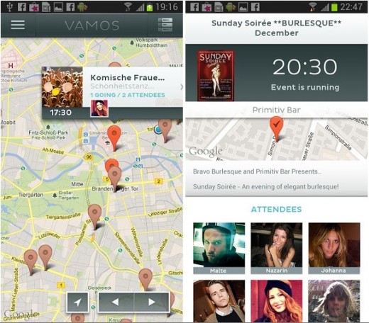 Event Discovery Startup Vamos Launches Android App