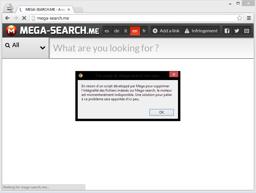 Kim Dotcom's Mega Blocks Third-Party Search Engine