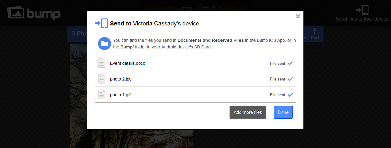 Bump Unveils Updated Web Client Enabling File Sharing Across Devices
