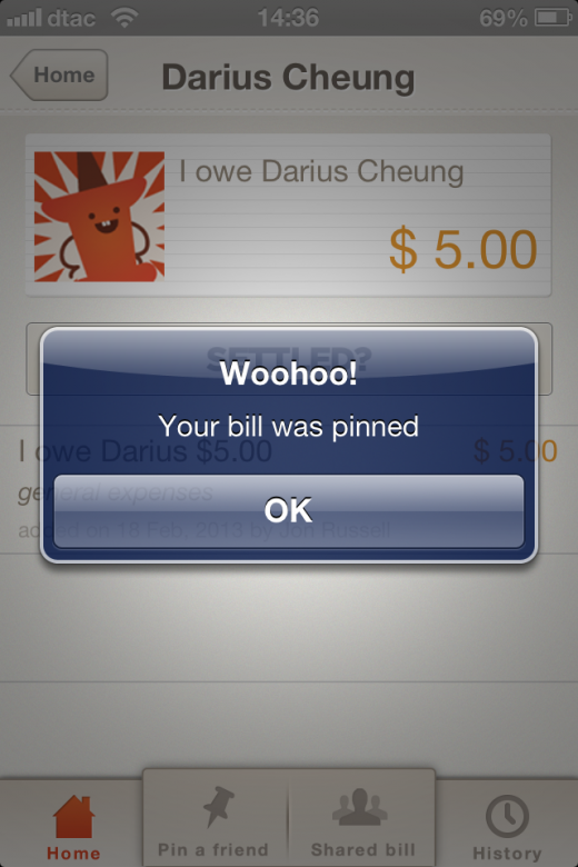 BillPin Splits Bills and Keeps Track of Who Owes What