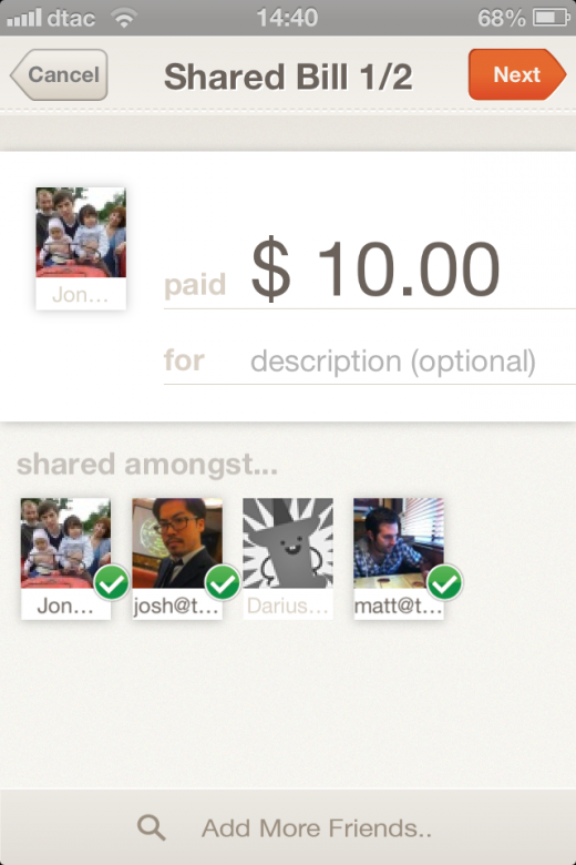 BillPin Splits Bills and Keeps Track of Who Owes What