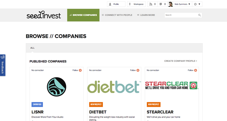 SeedInvest Launches Equity-Based Crowdfunding Platform