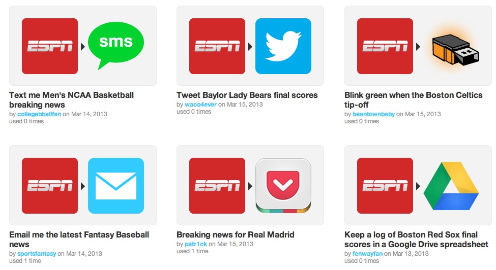 IFTTT Launches ESPN Channel To Get Alerts For Scores and More