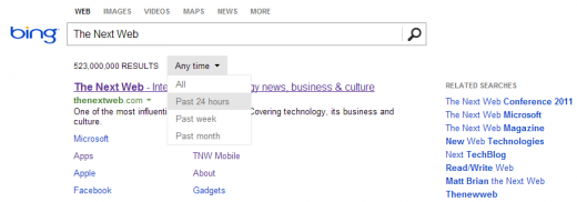 Microsoft Updates Bing to Sort Search Results by Time Period