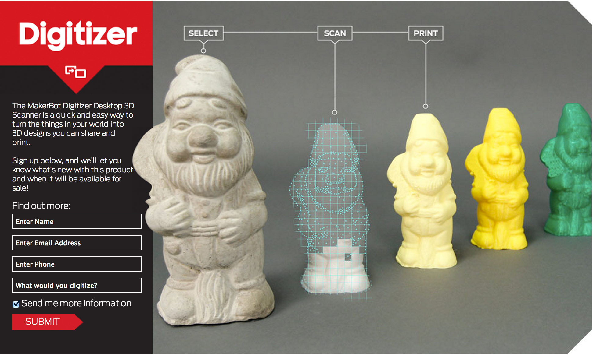 MakerBot's 3D Scanner Prototype Lets You Replicate Real Objects