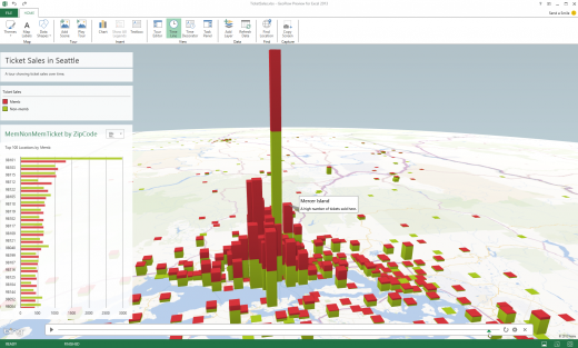 Microsoft Launches GeoFlow 3D Data Visualization Tool For Excel