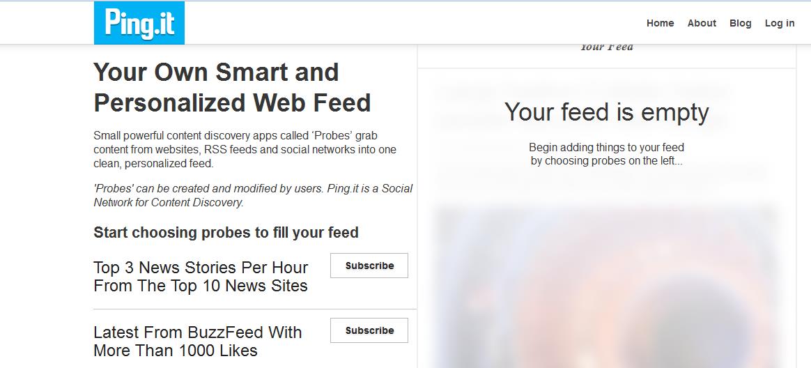 Ping.it: An RSS Reader With Keyword & Popularity Filters