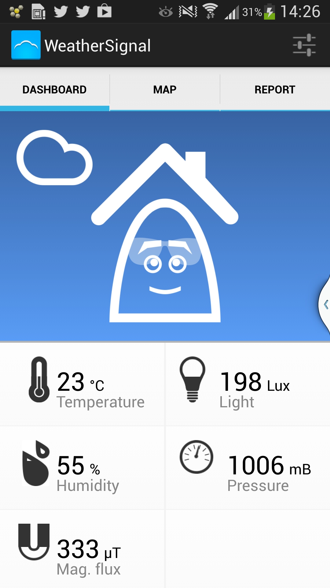 WeatherSignal: Crowdsourced Weather Reports on Android