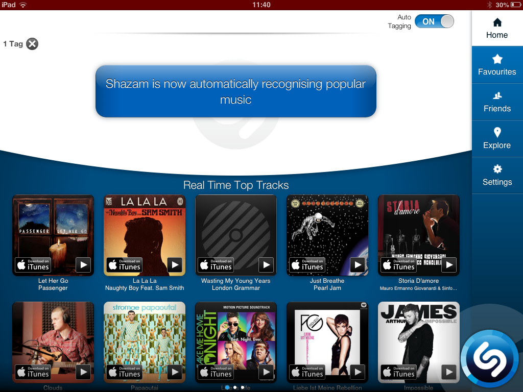 Shazam for iPad Gets Auto-Tagging & Interactive Maps