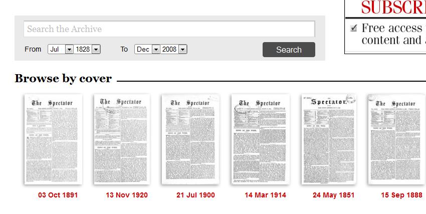 The Spectator's 180-Year Online Archive is Open Now