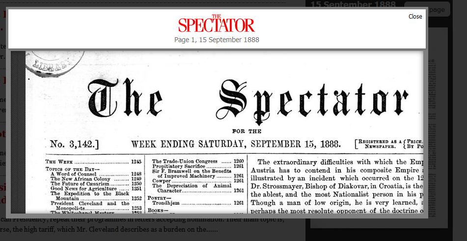 The Spectator's 180-Year Online Archive is Open Now