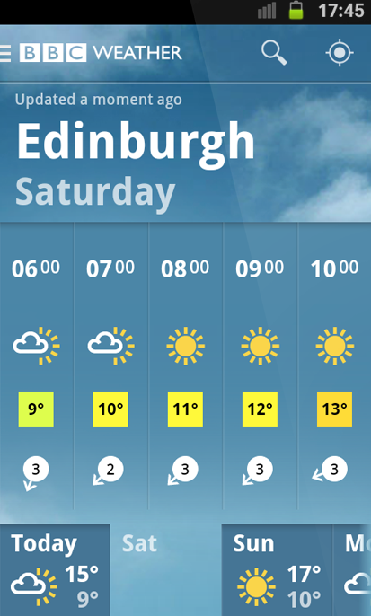 The BBC Launches Standalone Mobile Weather App