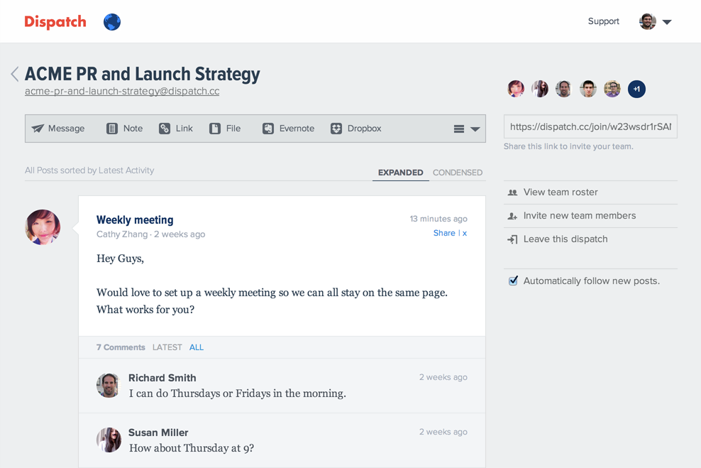 Dispatch Pivots To Bring Order To Group Email