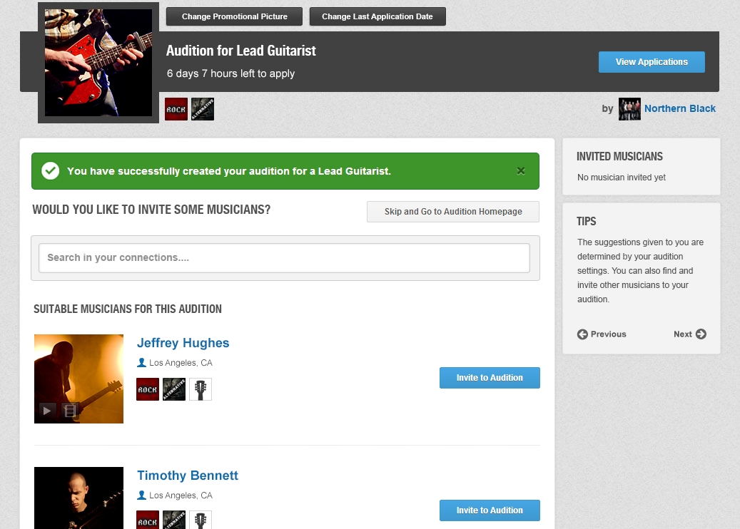 Giggem's Auditions Helps Bands Recruit New Members